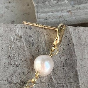 Anthropologie | Jewelry | New Anthropologie Shashi Dasha Long Pearl Earrings | Poshmark